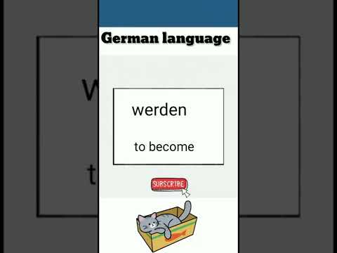werden( to become) german verbs