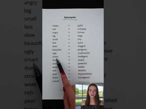 Synonyms #learnenglish #englishteacher #english #englishgrammar #englishlearning #eslteacher