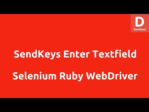 Learn Selenium Ruby Sendkeys Enter Text into Textfield - Mind Luster