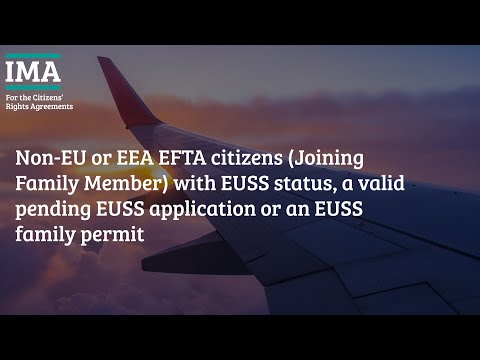Non-EU or EEA EFTA citizens with EUSS status, a valid pending EUSS application/EUSS family permit