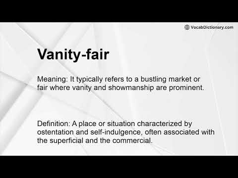 Vanity-fair Meaning