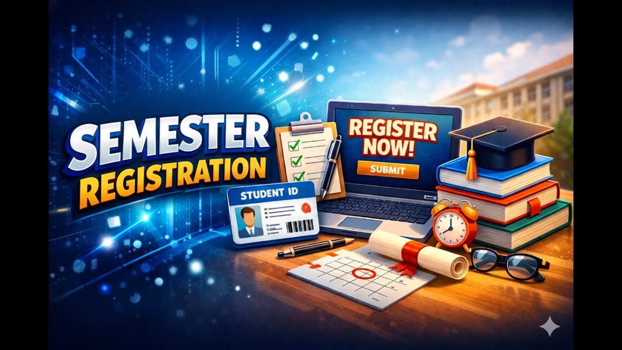 Semester Registration kaise kare, how to do semester registration
