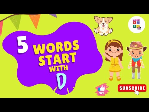Words That Start with D |Words That start with Letter D for Toddler| Kids Learning Video|UhoooKidsTv