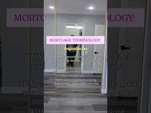 Mortgage Terminology: Origination Fee #mortgage #wordoftheday #finance #homeloan #realestate