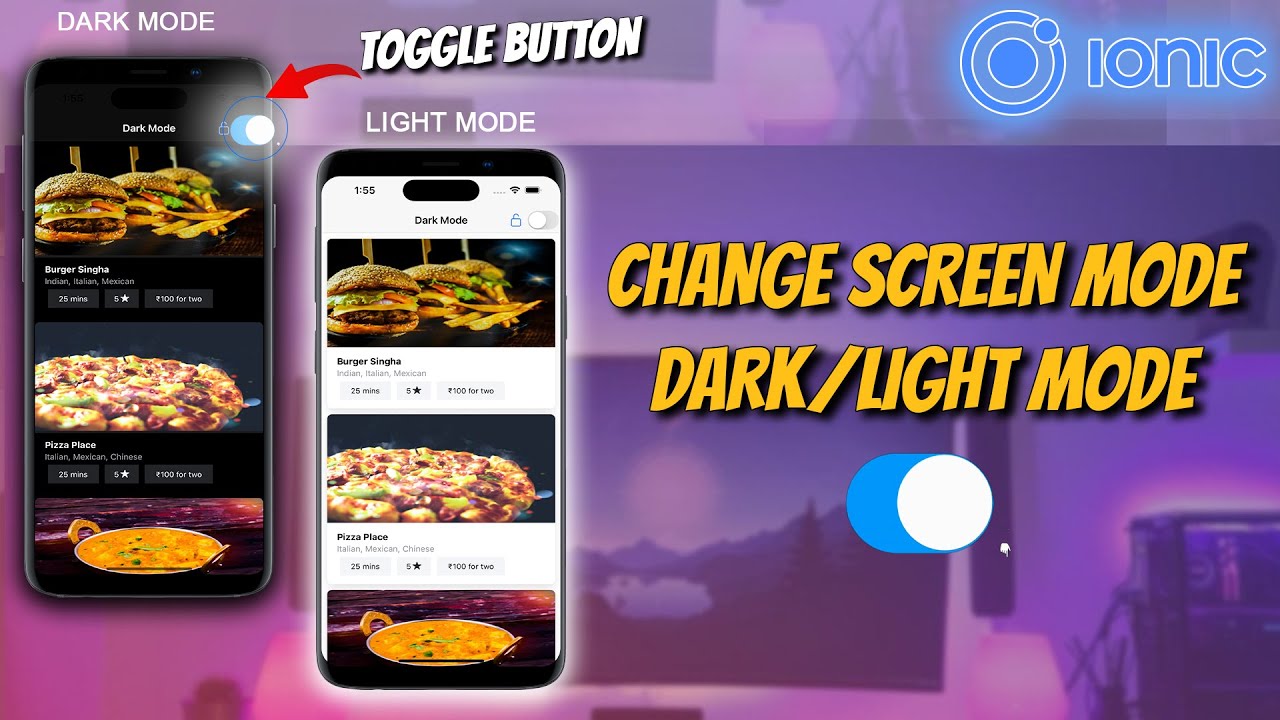 Ionic - Toggle between Dark mode & Light mode | Android & iOS