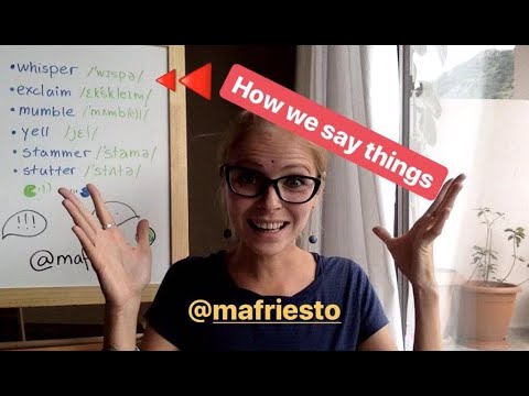 Synonyms of "say". part 1
