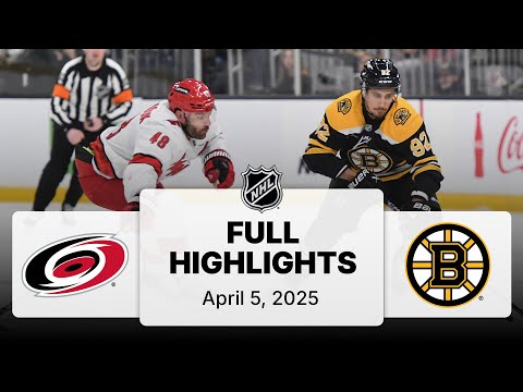 NHL Highlights | Hurricanes vs. Bruins | April 05, 2025