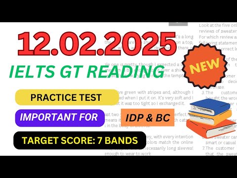 ielts reading practice test 2025 with answers | 12 feb 2025