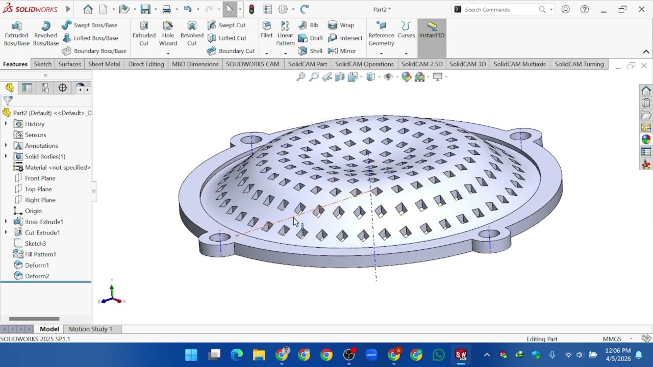 SolidWorks Deform feature || SolidWorks for beginners