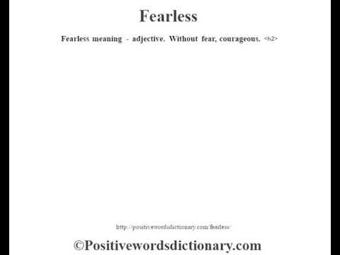 Fearless definition | Fearless meaning