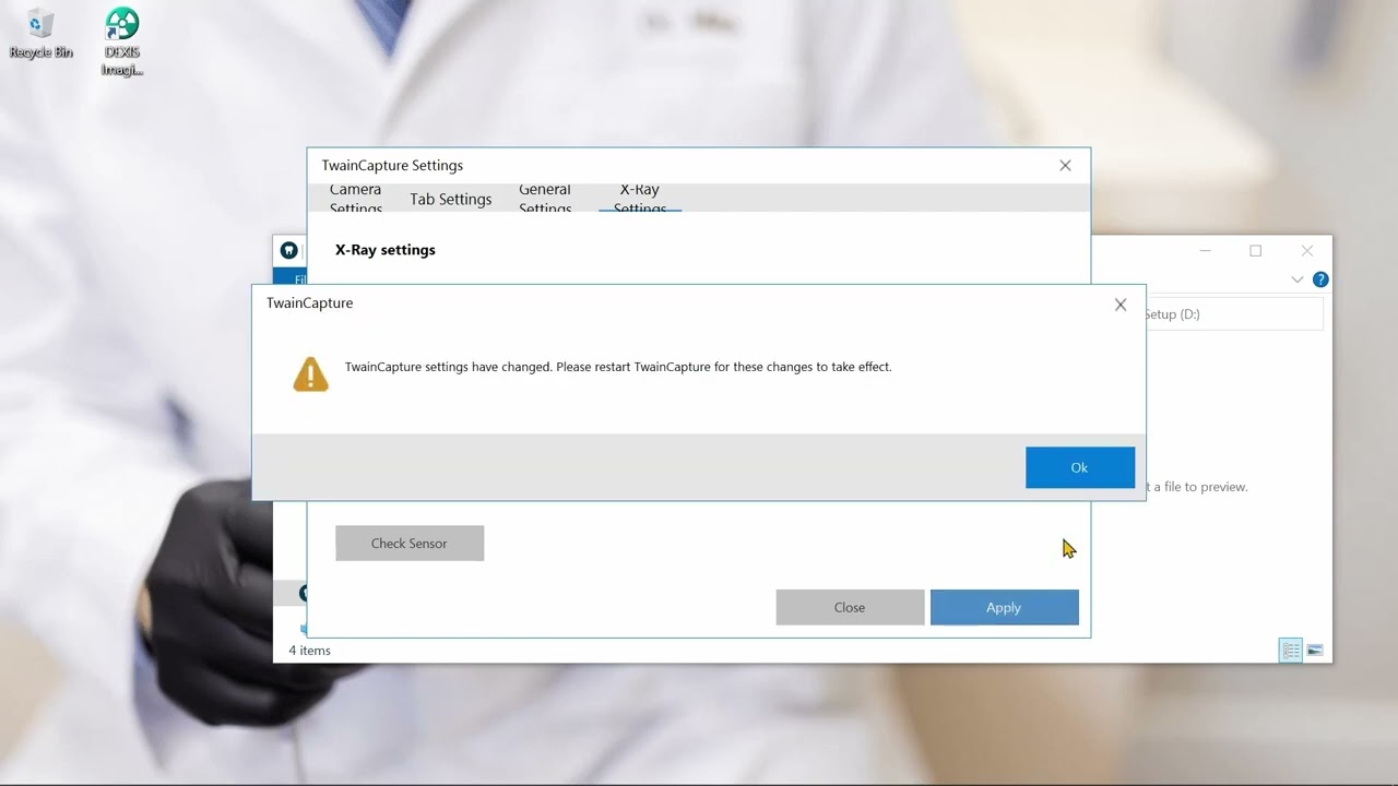 Blu X-Ray Sensor Integration with Dexis Imaging