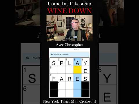 Let's Solve the NYT Friday Mini Crossword! Come in, Take a Sip, & Wine Down!🍷 #shorts