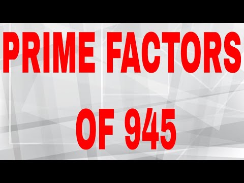 Prime factors of 945|Prime factorization