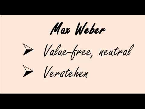 Defining "Value-Free" and "Verstehen"