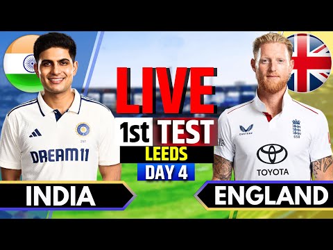 India vs England, 1st Test, Day 4 | Live Cricket Match Today | IND vs ENG Live | ENG 2nd Innings