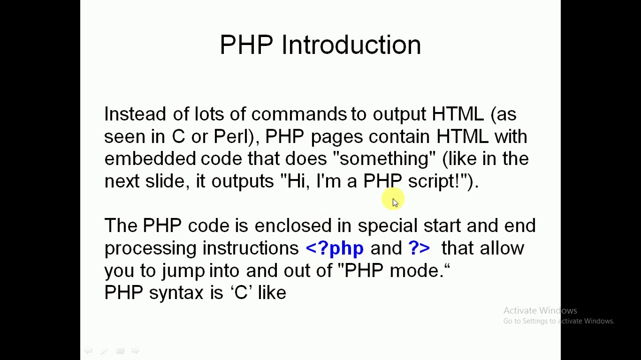 PHP Unit 1 Introduction to PHP