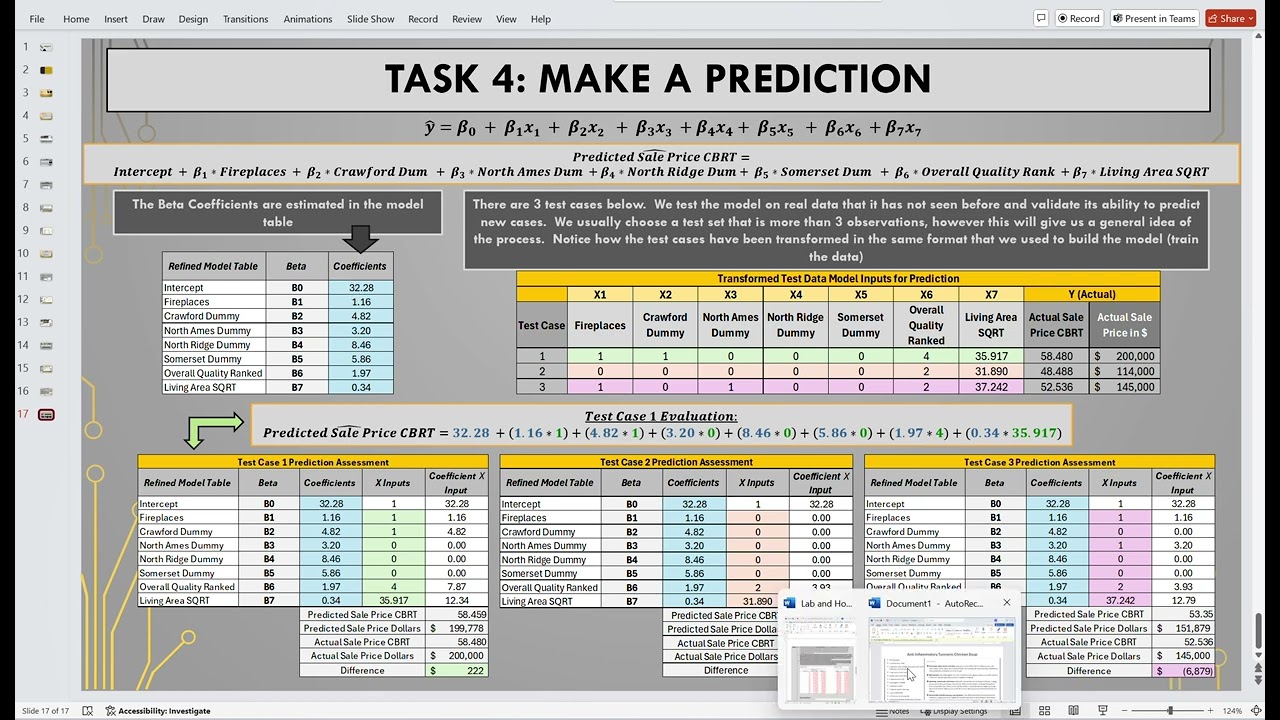 Linear Regression 8 Prediction and Validation