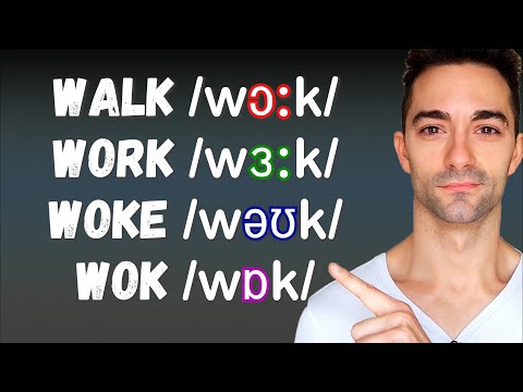 How To Pronounce WALK, WORK, WOKE, WOK In British English | Pronunciation of WALK, WORK, WORK, WOK