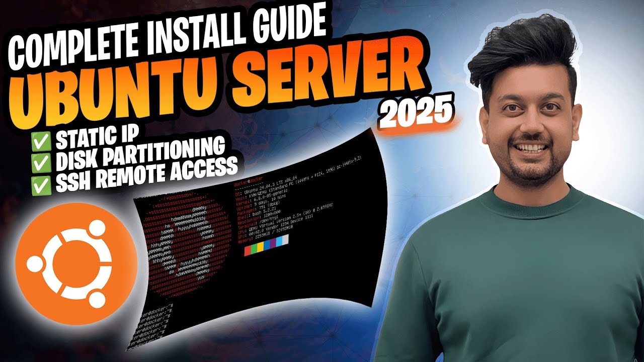 How to Install Ubuntu Server 24.04 | Full Setup with Disk Partitioning, Static IP & SSH Access