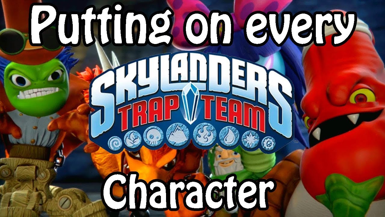 Putting on all 18 Skylanders Trap Team Trap Masters
