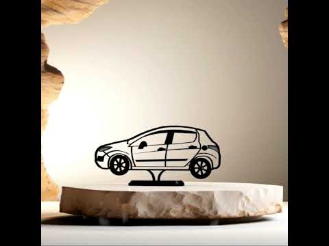 Italy Sleek Urban Hatchback Desk Decor | Modern City Car Inspired Gift for Auto Enthusiasts