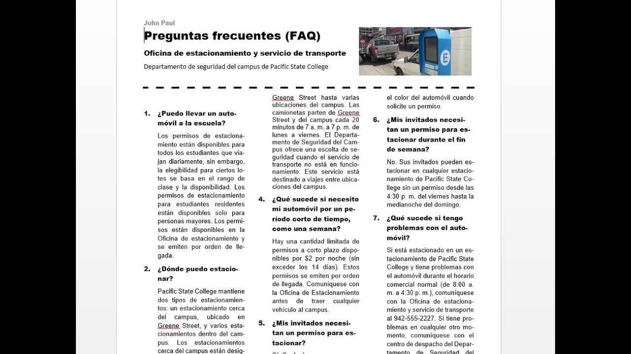 C4. Word - Formato de documento: Ejercicio 3 (Document Format: Exercise 3)