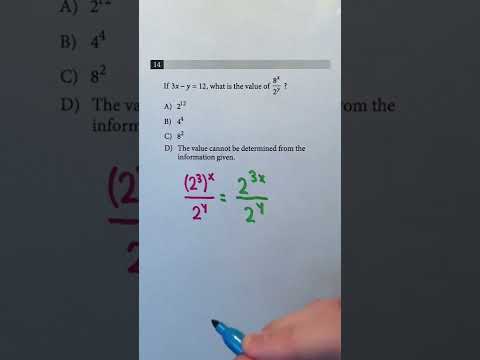 CollegeBoard’s Official #SAT Practice Test #1 - No Calculator Section - Question #14 #Shorts #math