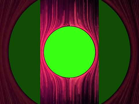 Red Neon Glowing Frame - Abstract Border - GREEN SCREEN - Neon Edges - Loop Circle - FULL SCREEN