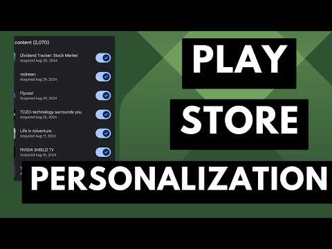 Google Play Store "Personalization in Play" Offers Granular App-based Toggles