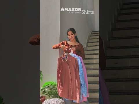 Amazon Oversized Shirts haul #shorts #amazonfinds #oversizedshirt