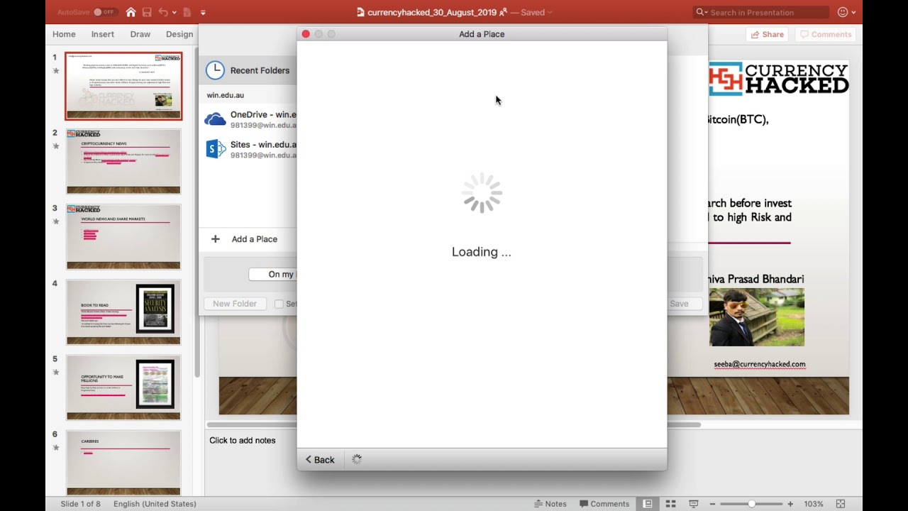 How to Save Files in Cloud Storage in PowerPoint