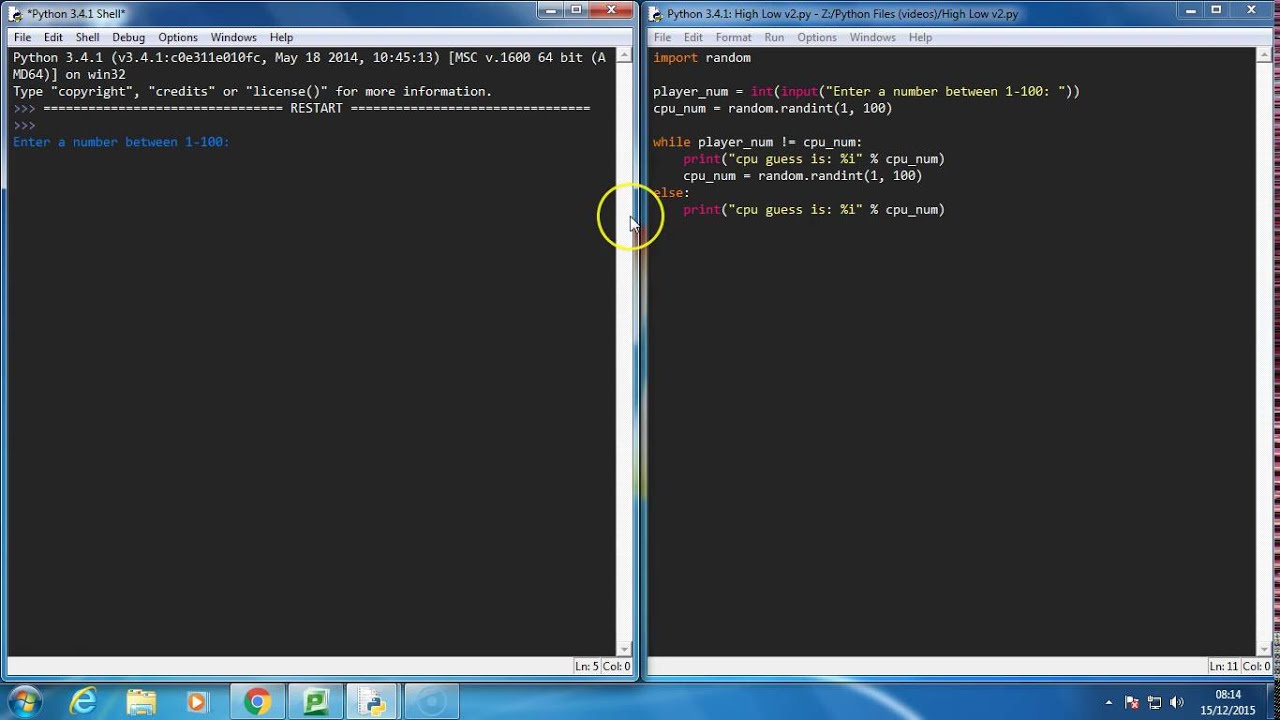 High Low Game in Python - Computing guessing [Part 2]