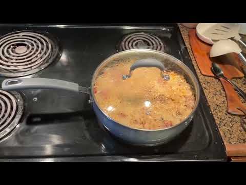 Anolon Advanced Home Hard Anodized Nonstick Sauté Pan, Cooking Jumbalaya While Reviewing This Pan
