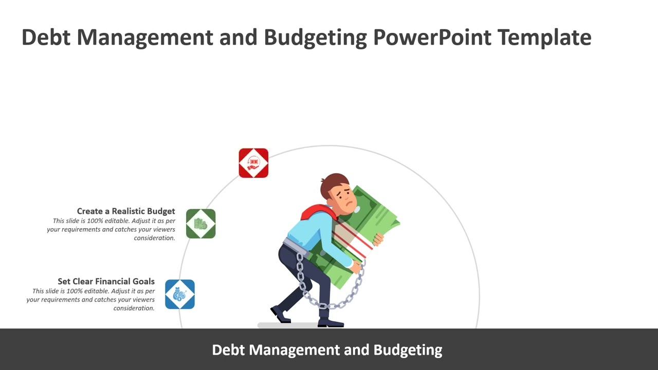 Debt Management and Budgeting PowerPoint Template | Kridha Graphics