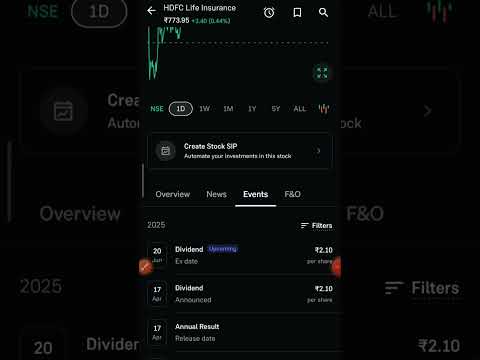 HDFC Life Insurance Company dividend latest news #stockmarket #news #dividend