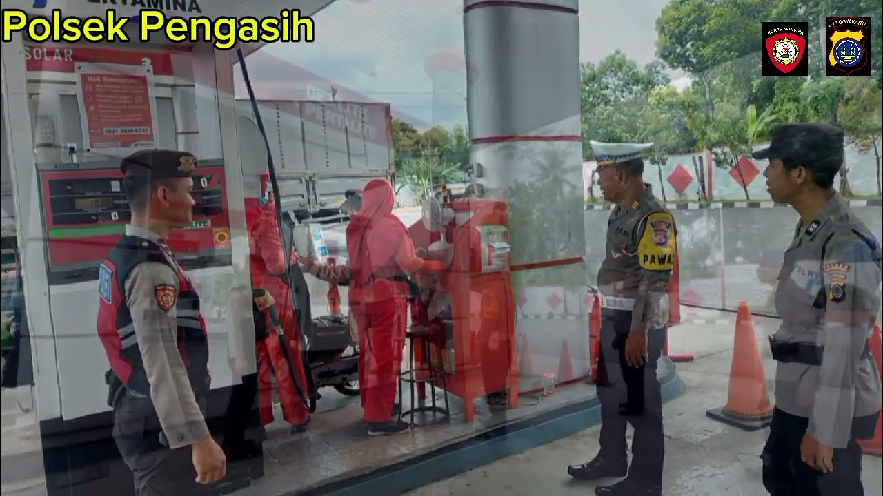 Patroli Sambang Polsek Pengasih Di SPBU Ngramang Memberikan Pesan Kamtibmas