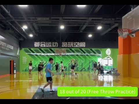 Free throw,18 out of 20