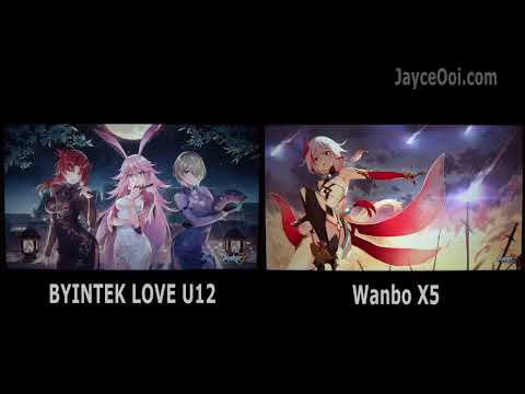 BYINTEK LOVE U12 vs HY320, Wanbo New T2 Max, Wanbo X5, Formovie S5 & Formovie Xming V1 Ultra