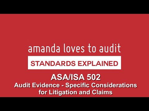 ISA/ASA 502 - Auditor communication with client legal counsel