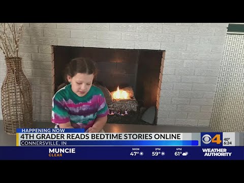 4th grader reads bedtime stories on Facebook