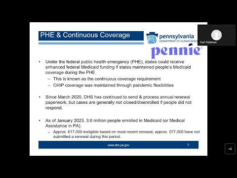 DHS & Pennie: Overview on End of Continuous Coverage & Impact on Medicaid and CHIP Renewals