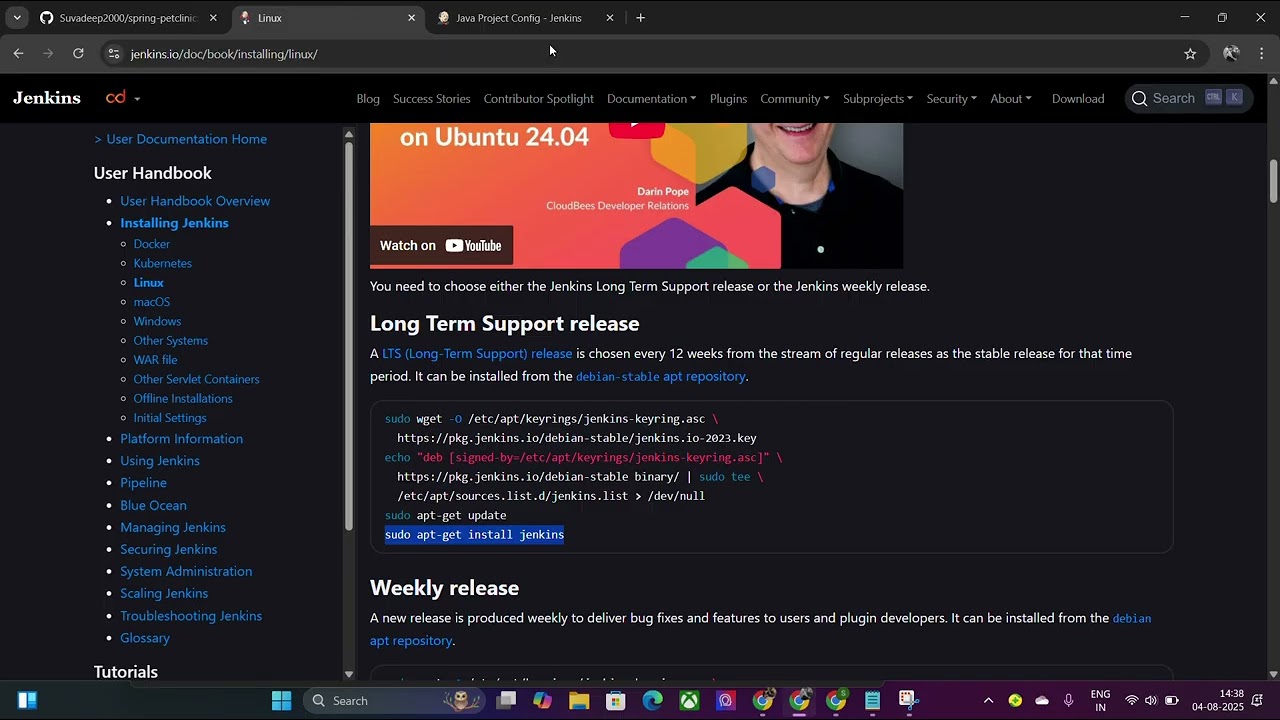 Java Project Spring boot application with Maven integration with CI configuration