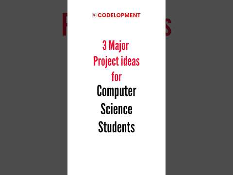 3 major project ideas for computer science students: #shorts #cseprojects #computerscience