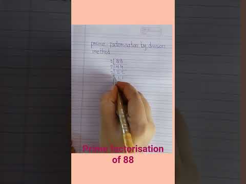 prime factorisation of 88✍️#shorts #youtubeshorts