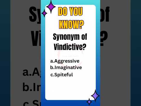 Vindictive is often paired with mean, wait to know the answer 😃 #synonyms #englishvocabulary