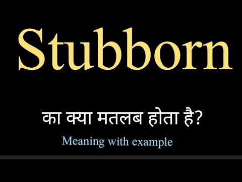stubborn meaning l meaning of stubborn l stubborn ka kya matlab hota hai l hindi l english