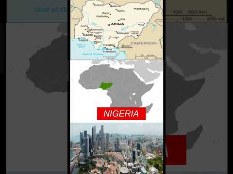 Nigeria map and city with famous | world map of countries|# countries map|# famous countries