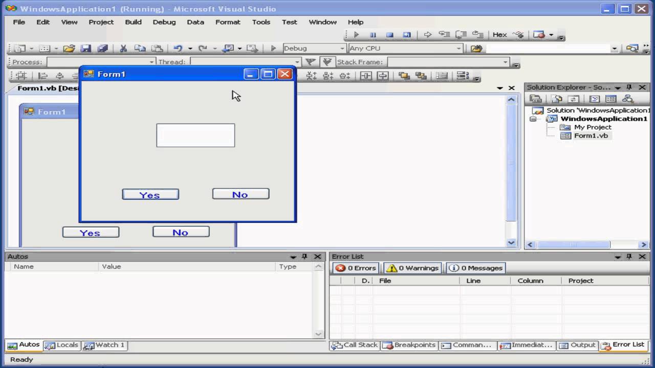 Visual Basic Video Tutorial - Volume 1- Lesson 03:  Common Controls