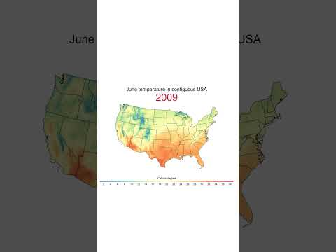 US temperatures in June in the last 20 years