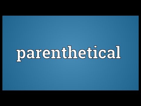 Parenthetical Meaning